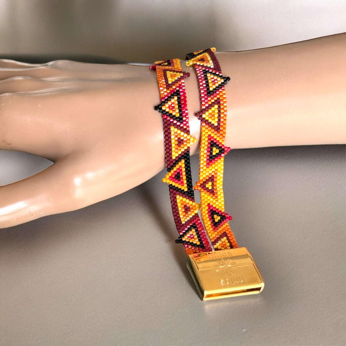 DIY Vertical Peyote Pattern - Bracelet DANNY TRIANGLE – KETIKOPARIS