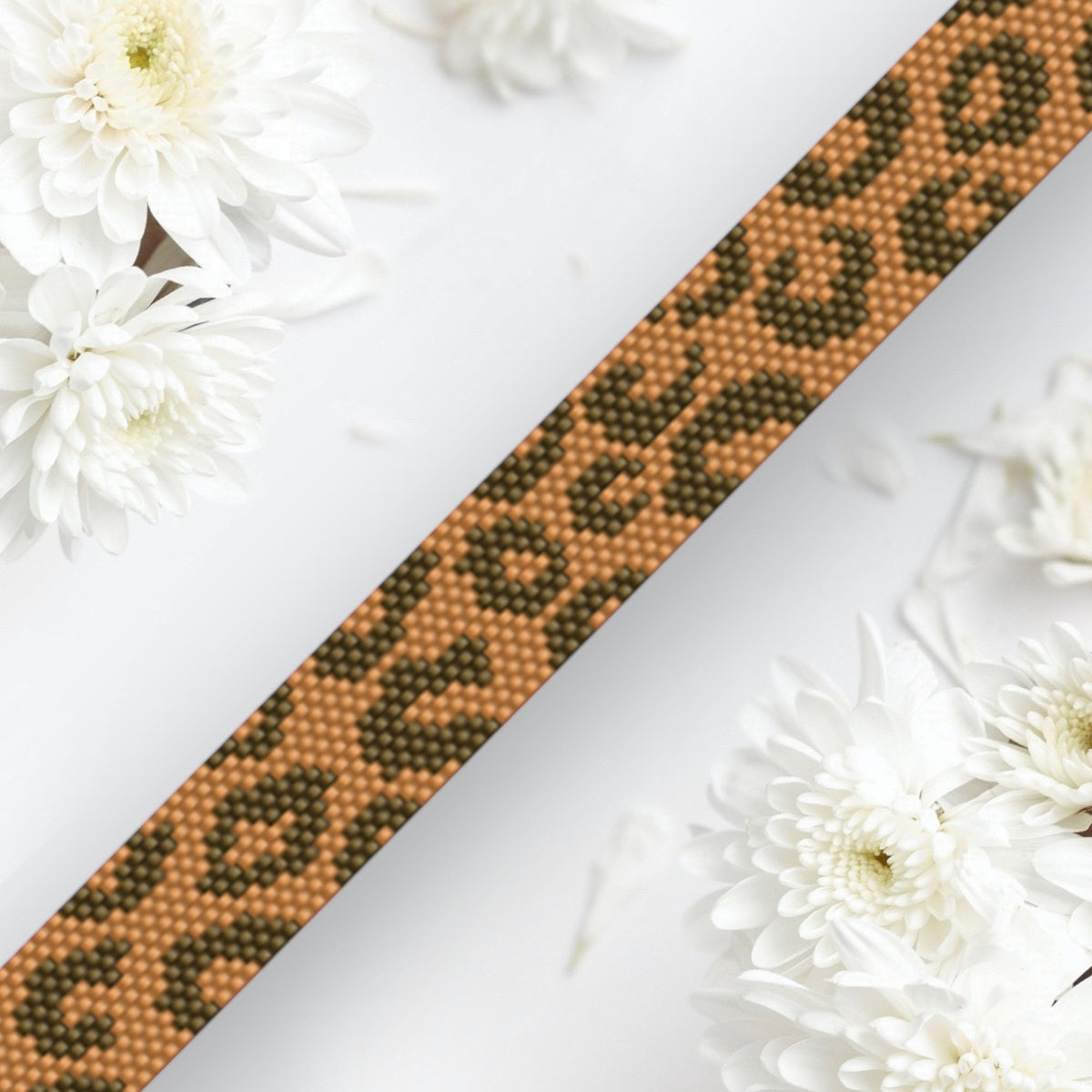 DIY Vertical Peyote Pattern - Bracelet SIMPLE LEOPARD – KETIKOPARIS