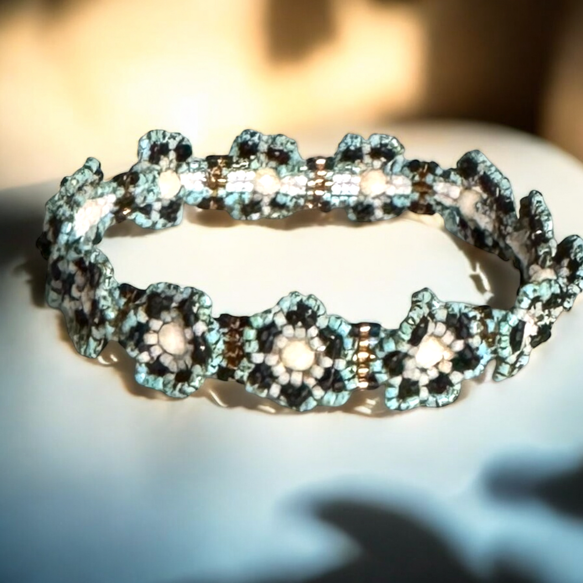 DIY miyuki bead Bracelet Pattern - peyote or brick stitch weaving ...